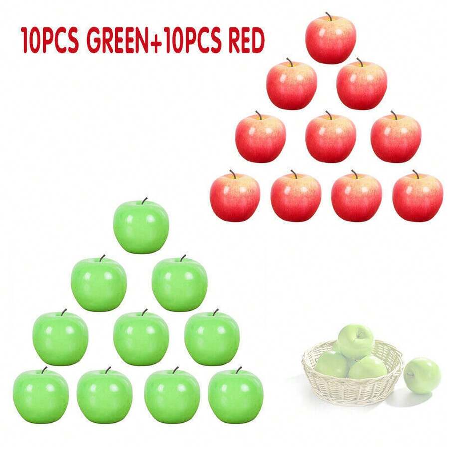 Aimall 10 X Artificial Green Apple Apples Fake Fruit Home Party Wedding ...