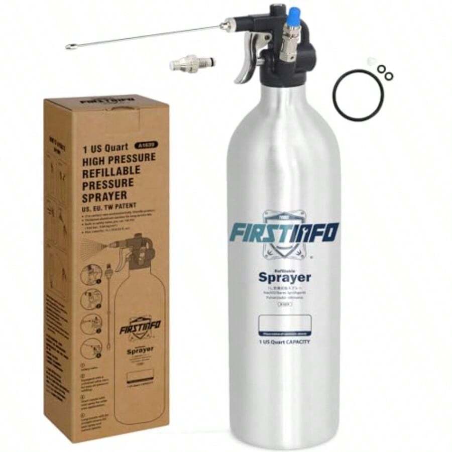 FIRSTINFO A1639 Patented 1000ml Aluminum Canister Aerosol Refillable ...