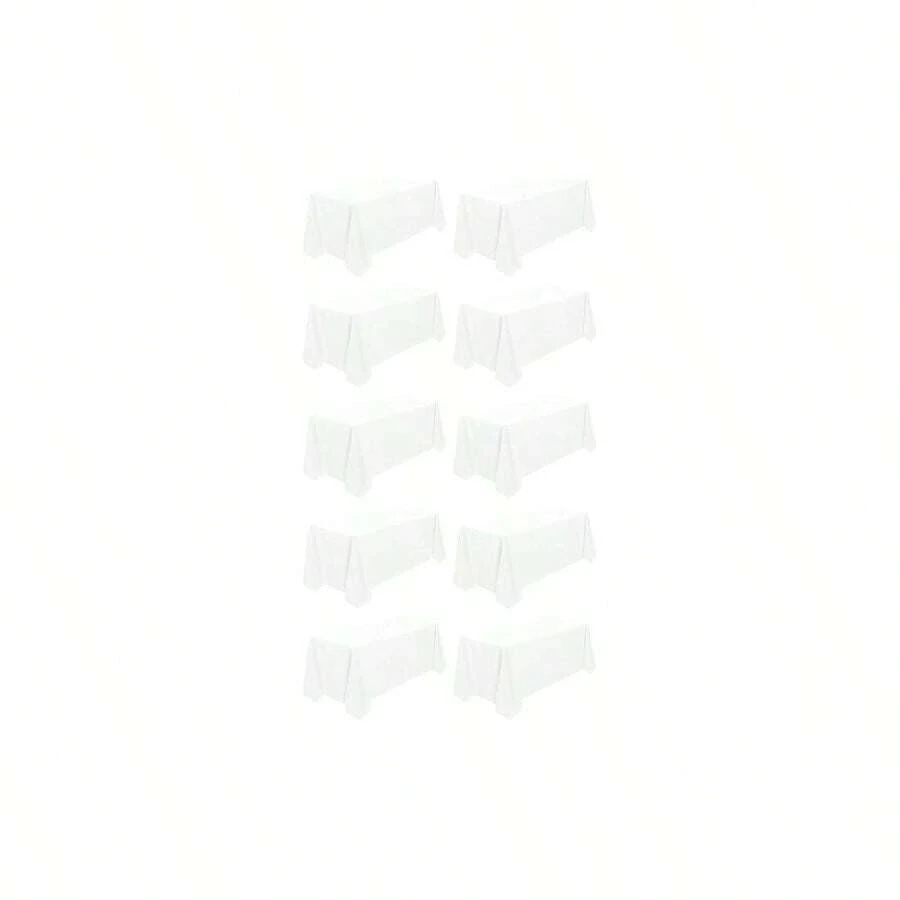 10 Pack White Tablecloths Round Tables 120 Inch Tablecloth Round Table ...