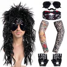 Rocker Costume Men Punk Accessories Costume Including Disco Wig ...