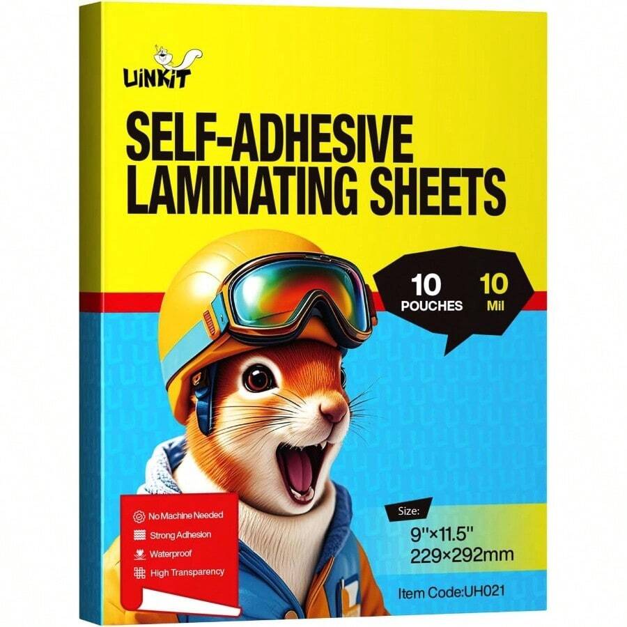 Self - Adhesive Laminating Sheets, 4Mil 10 PCS 8. 12.2 Inches Self Sealing Laminating Sheets ...