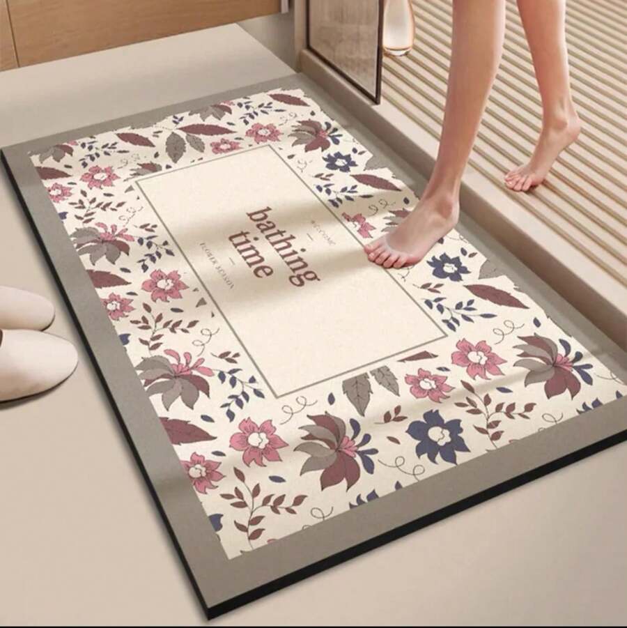 Diatom Mud Bathroom Toilet Non-Slip Absorbent Floor Kitchen Quick ...