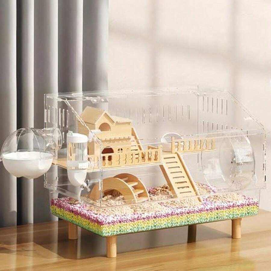 8 In 1 Acrylic Hamster Cage With All Accories2layer Hamster House With