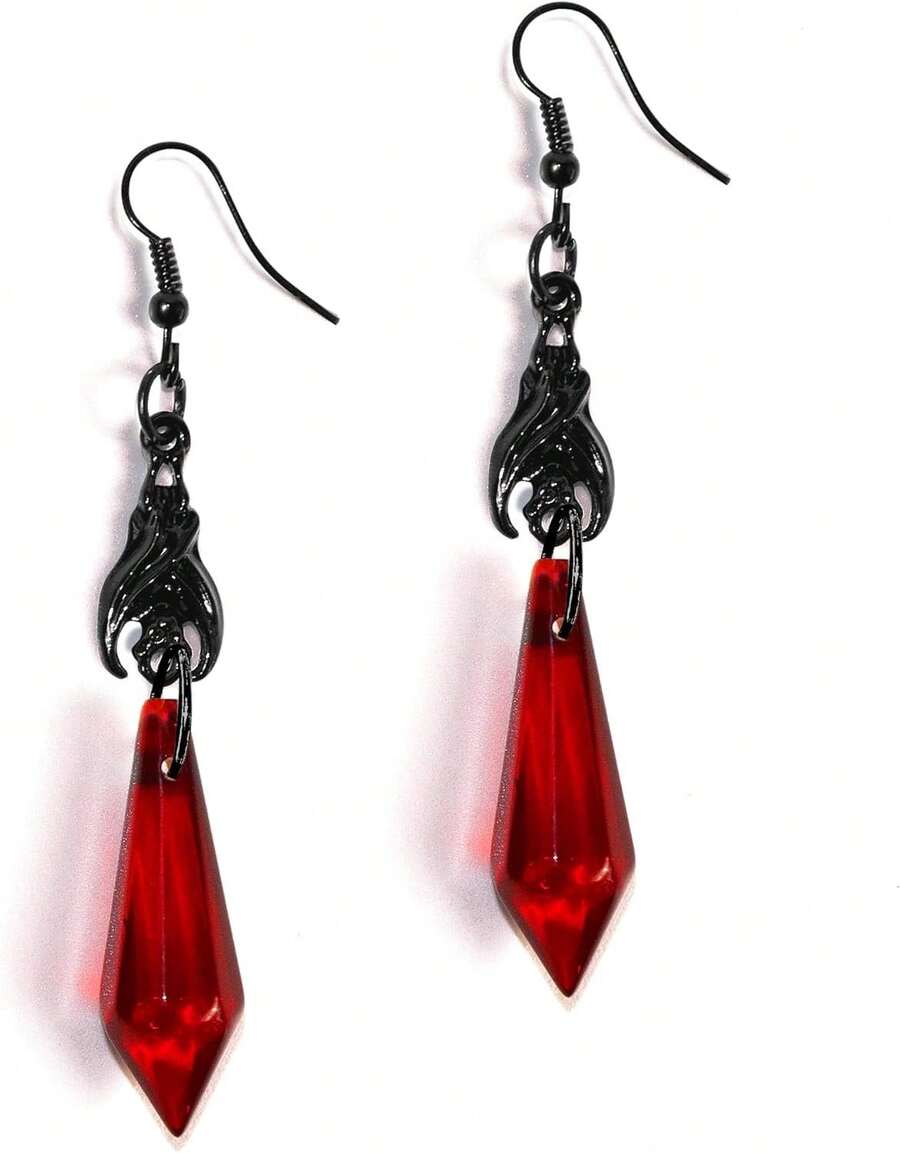 Gothic Vampire Earrings, Dark Bat Dangle Earrings Vampire Jewelry ...