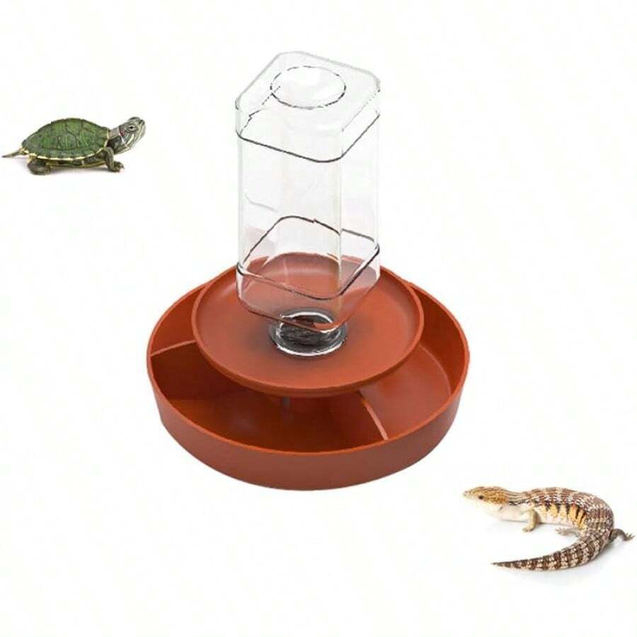 2 In1 Reptile Food Feeders Bowl,Turtle Automatic Water Feeders,Bearded ...