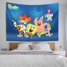 1PC Cartoon SpongeBob Home Tapestry, Wall Decoration Tapestry, Multi ...