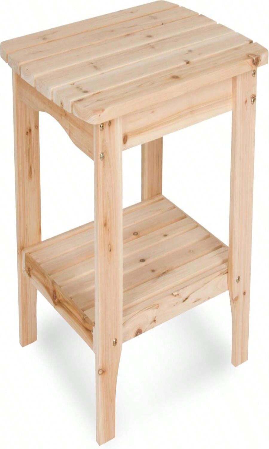 Shine Company Providence Rectangular Solid Wood Table, Outdoor Adirondack Small Patio Table ...