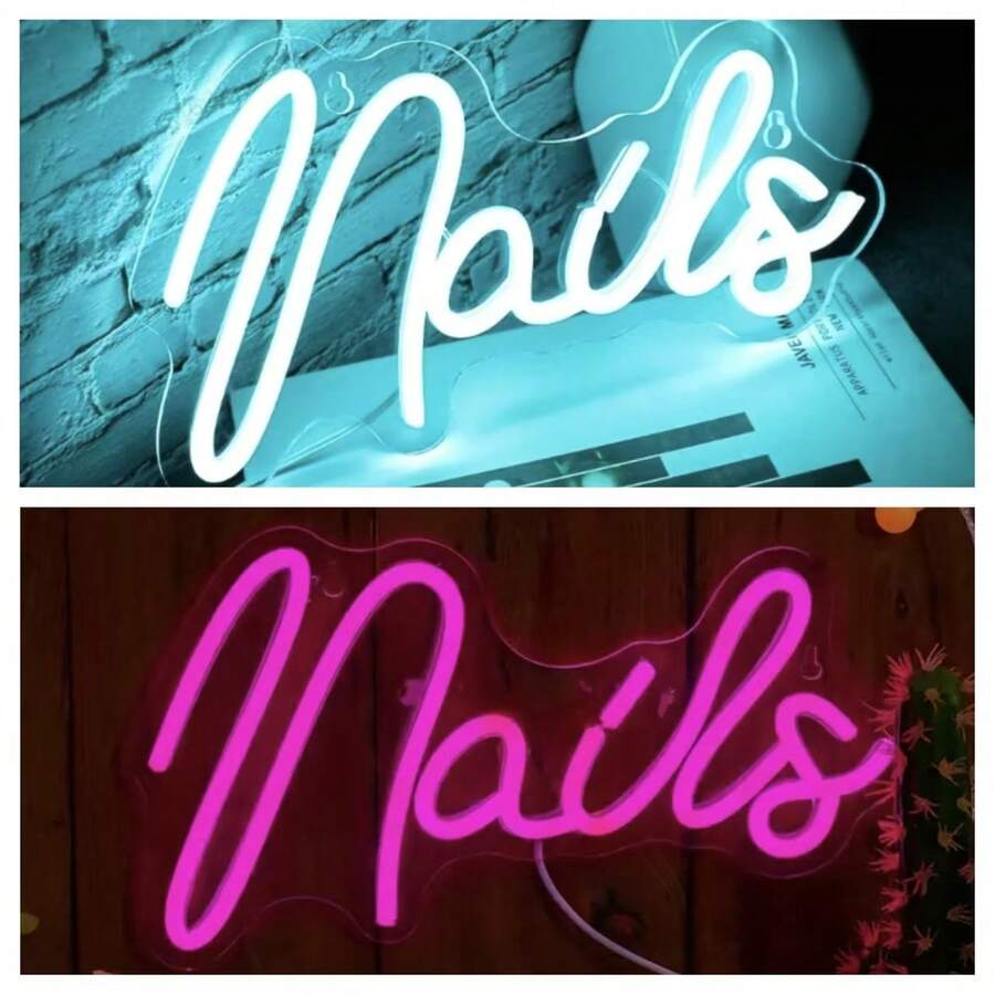 1pc Nails Led Neon Light, For Wall Decor USB Neon Lights, For Nail ...