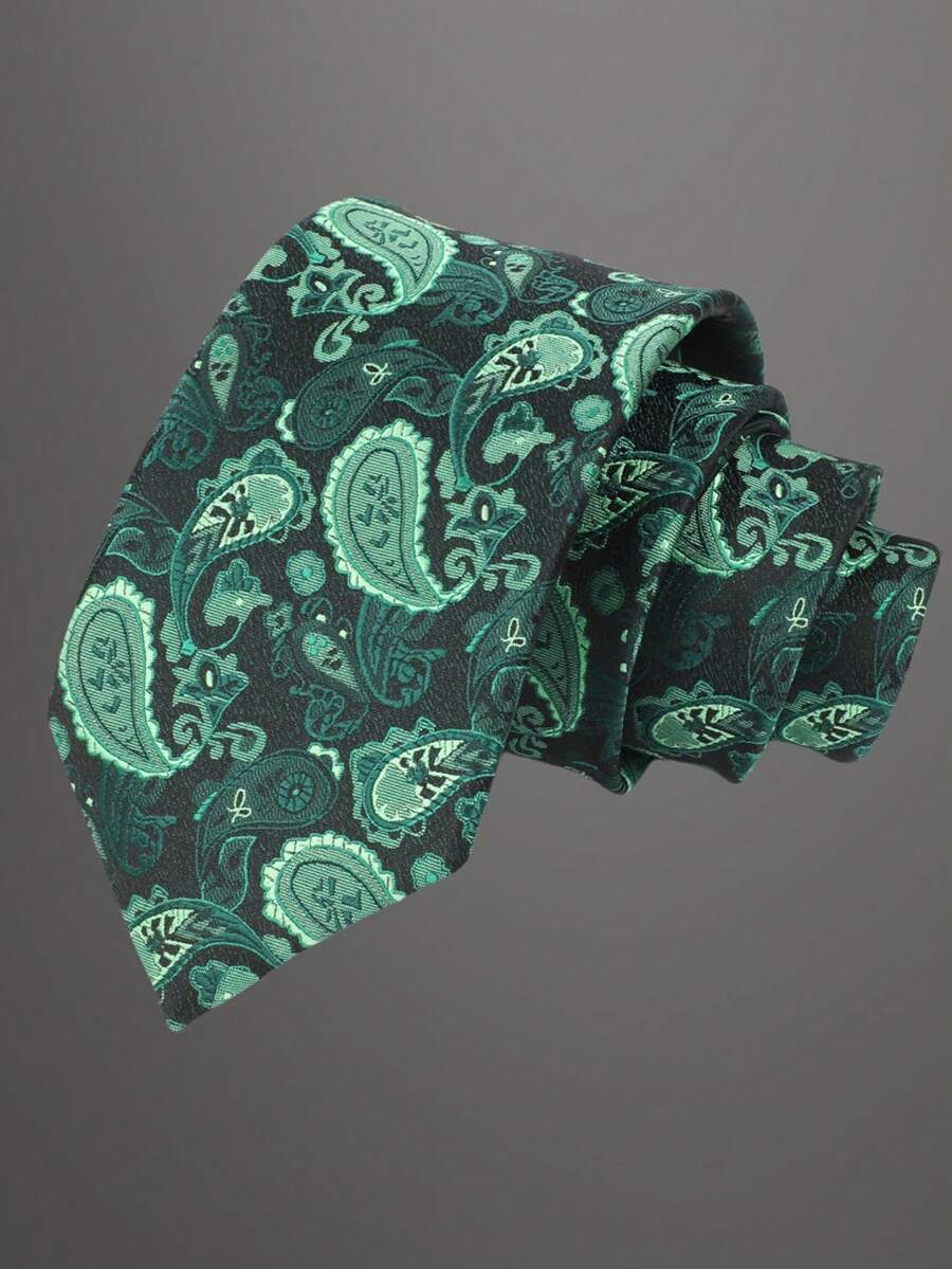 8cm Paisley Embroidered Necktie For Men, High-End Paisley Floral Tie ...