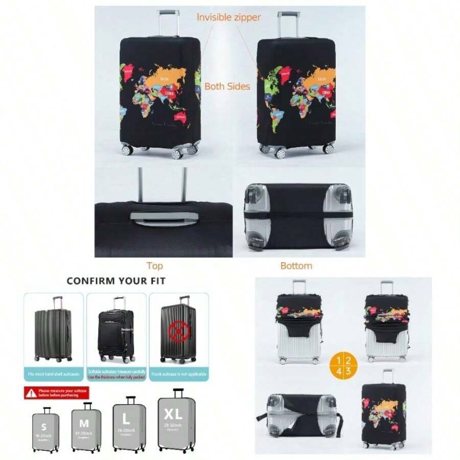 Luggage Covers Suitcase Tsa Approved, Suitcase Cover Protector Fit 18 ...