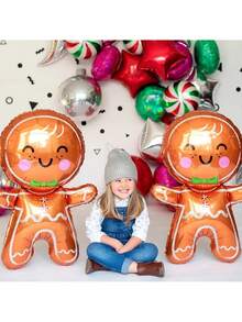 2 pezzi Palloncini in foil di Uomo Pan di Zenzero da 32 pollici ...