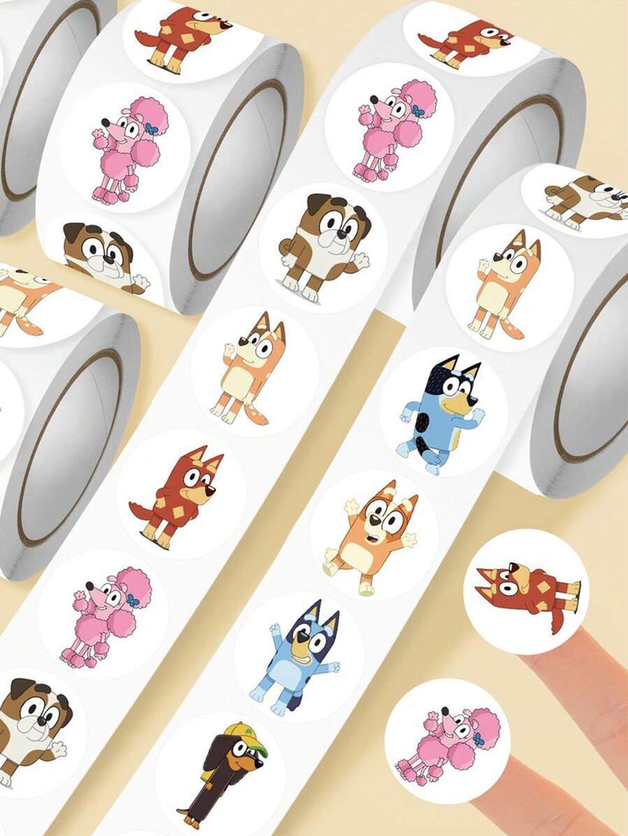 Bluey 500 Peças Adesivos Rolos Bluey, Material de Decoração de Caderno ...