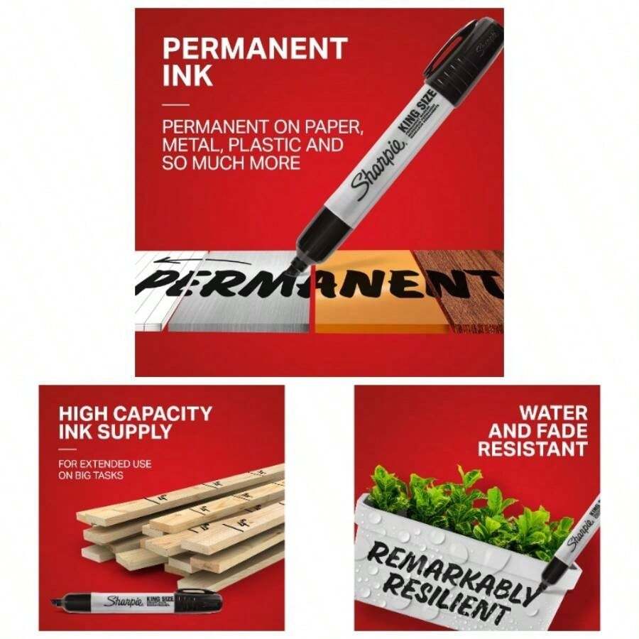 King Size Permanent Marker, Large Chisel Tip, Great Poster Boards ...