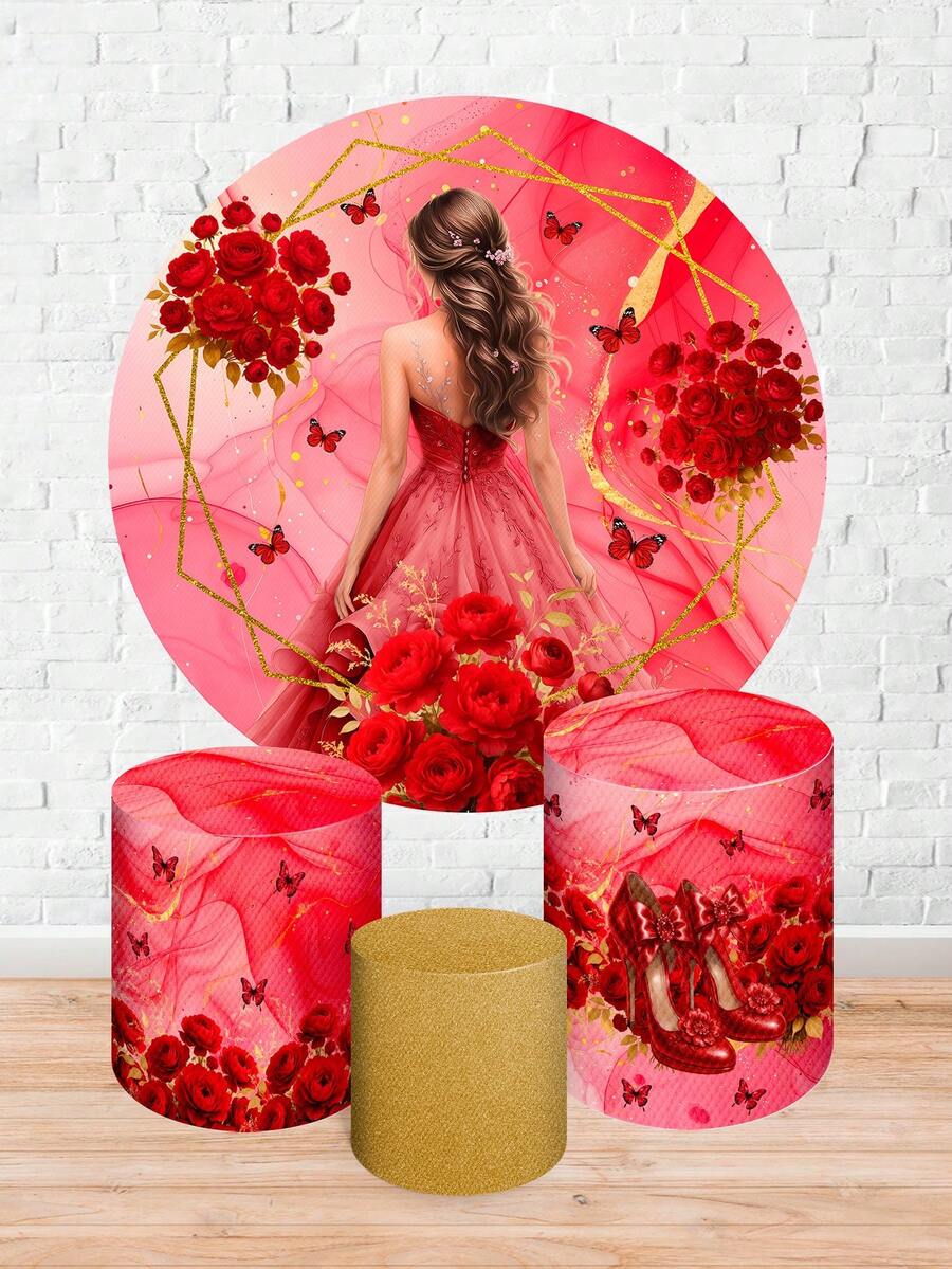 Round Panel Cover Kit + Trio Of Sublimated Cylinder Covers Decoration ...