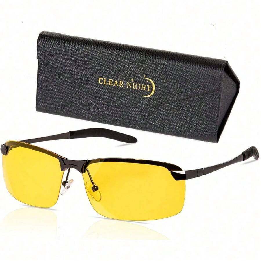 Night Driving Glasses Anti Glare Polarized With Stylish Case - Night ...