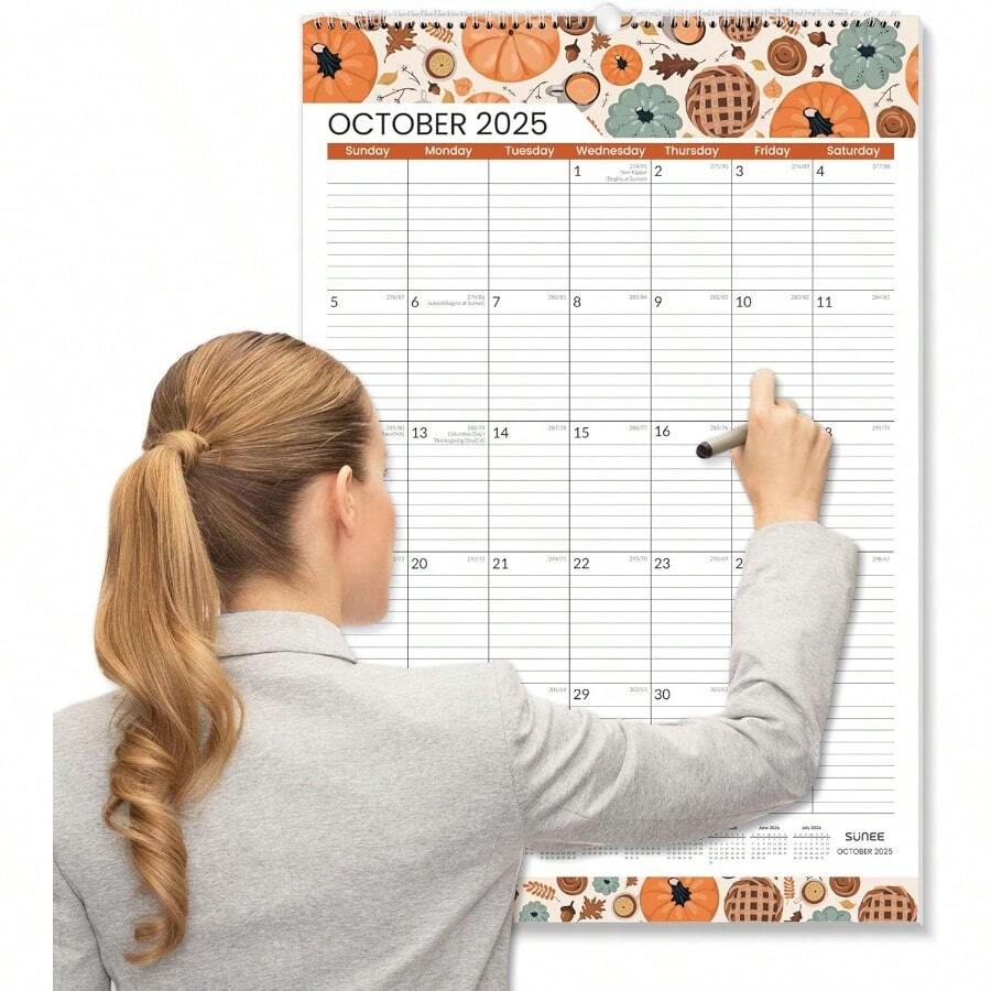 Wall Calendar 20252026 Large 22.75"X15.5" 21 Month Calendar From ...