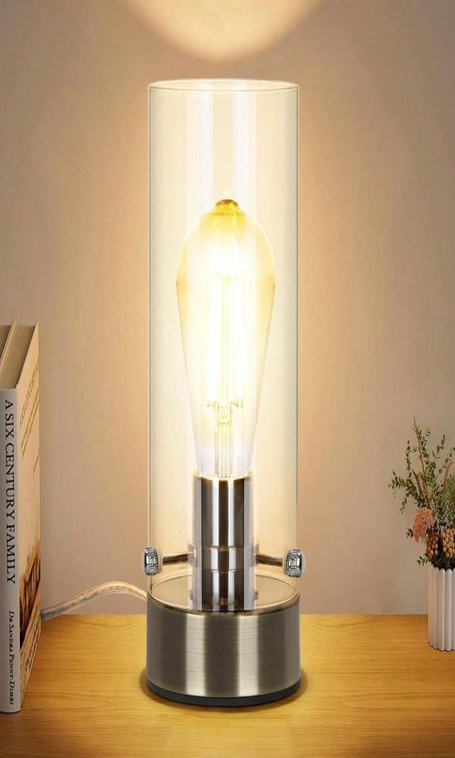 Kukobo Touch Table Lamp For Bedroom, Modern Glass Lamp Bedside Table ...