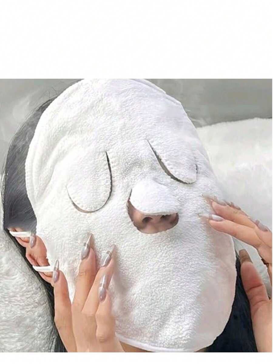 1pc Reusable Hot & Cold Facial Mask - Moisturizing Skin Care Compress ...