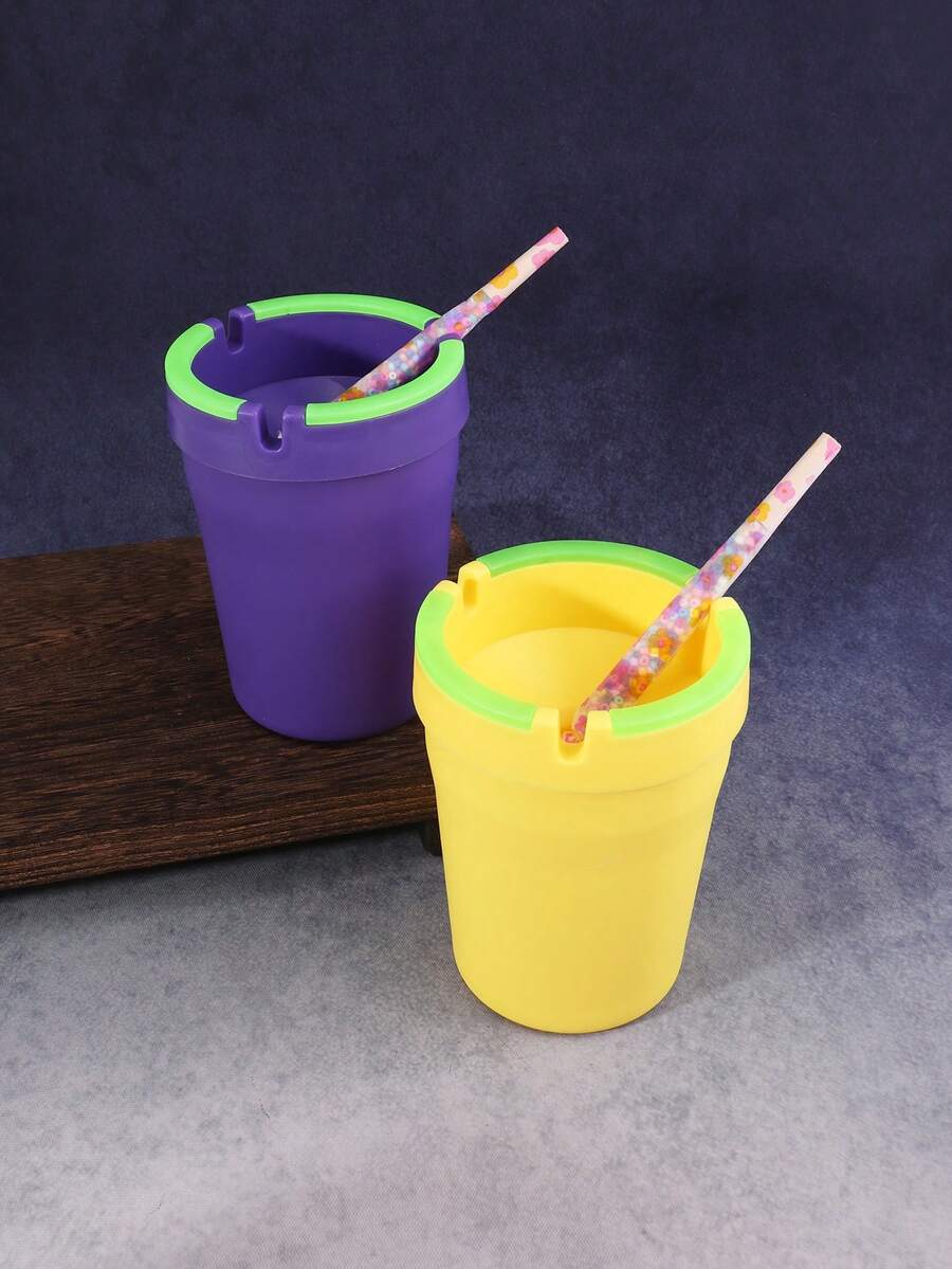 1pc Glow In The Dark Car Ashtray Cigarette Self-Extinguishing Cup Car ...