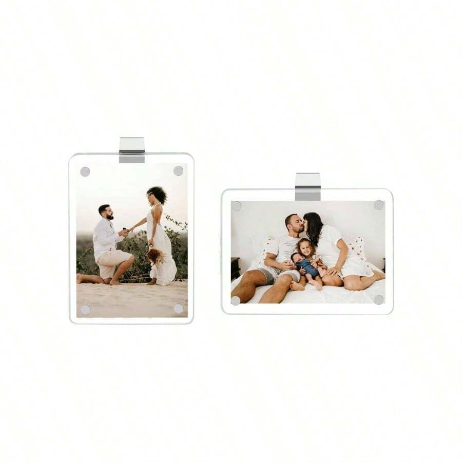Car Visor Photo Clip Acrylic Magnetic Picture Holder Frame Visor Car ...