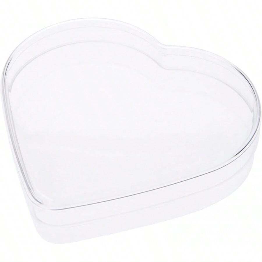174C Clear Heart Shaped Plastic Container, 6" W X 1.375" Hhalloween ...
