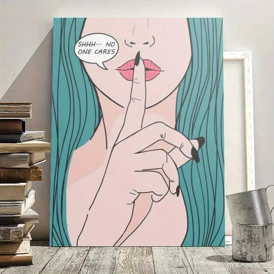 Poster-1pc Canvas Poster She Says Shhh Poster, Room Aesthetic Poster ...