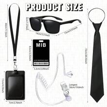 6PCS MIB Agent Costume Accessories Secret Service Costume Set Spy ...