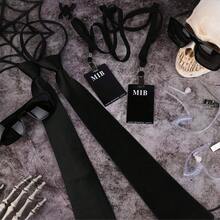 4-Piece Agent Costume Set Secret Service Outfit Accessories With Black ...