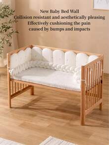3-Sided Baby Crib Bumper Soft Padded, Children's Splicing Bed High ...