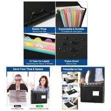 12 - Pocket - Expanding File - Folder, Accordion - File - Organizer, A4 ...