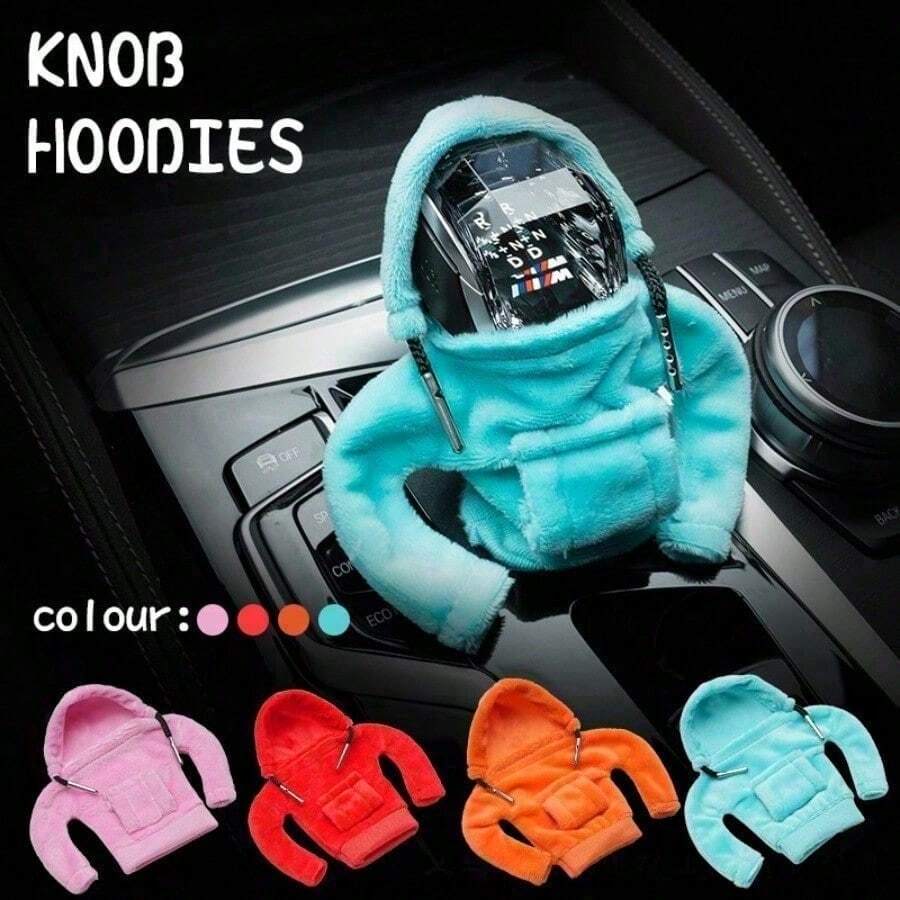 1PC Car Gear Handle Cover Decorative Creative Sweater Gear Rod Hoodie ...