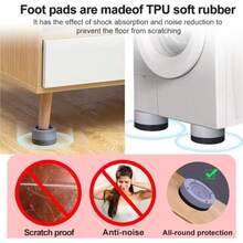 4 Pcs Washing Machine Anti Vibration Pads Lifting Rubber Feet Anti Slip ...