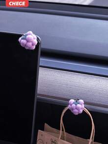 1pc Cute Grape Car Hanging Hook, Multifunctional Fruit Design For Front ...