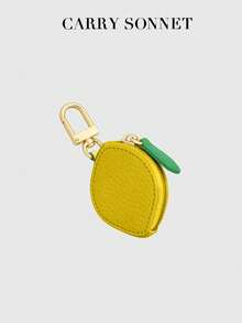Lemon Coin Purse – PU Leather Round Mini Wallet With Zipper And ...