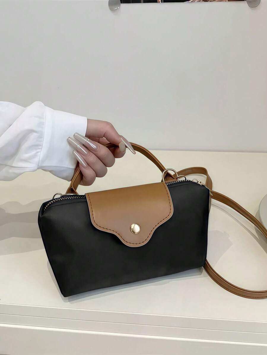 Women's Fashion Casual Versatile Contrast Fabric Dumpling Bag,Nylon Bag ...