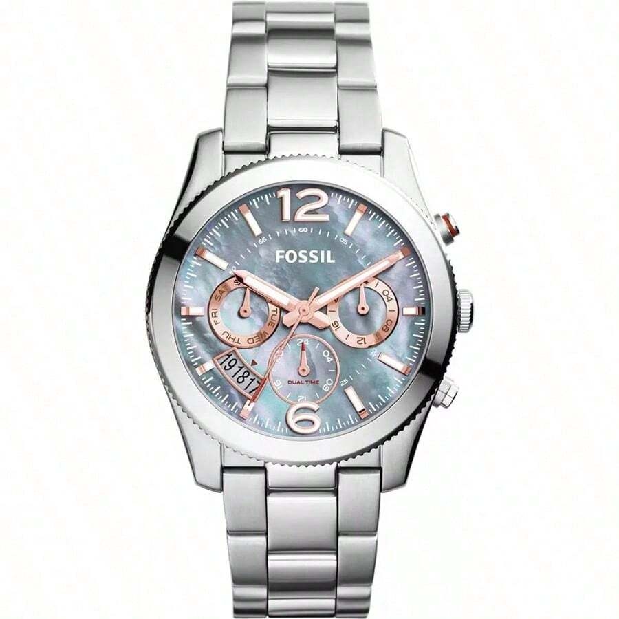 Fossil Women's Stainless Steel Waterproof Quartz Watch With Large Dial ...
