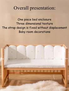 3-Sided Baby Crib Bumper Soft Padded, Children's Splicing Bed High ...