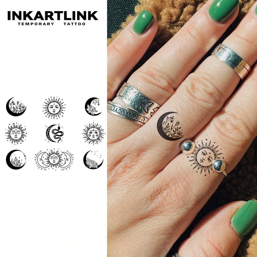 INKARTLINK Occult Art Temporary Tattoos, Niche Design Fake Tattoos ...