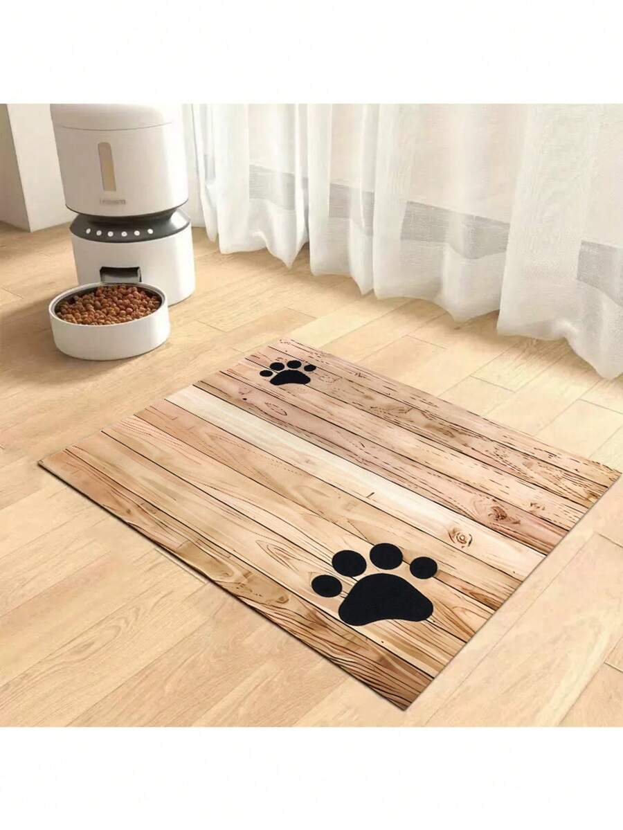 1pc Pet Food Mat, Absorbent Dog Pad For Food And Water Bowls, Quick Dry ...