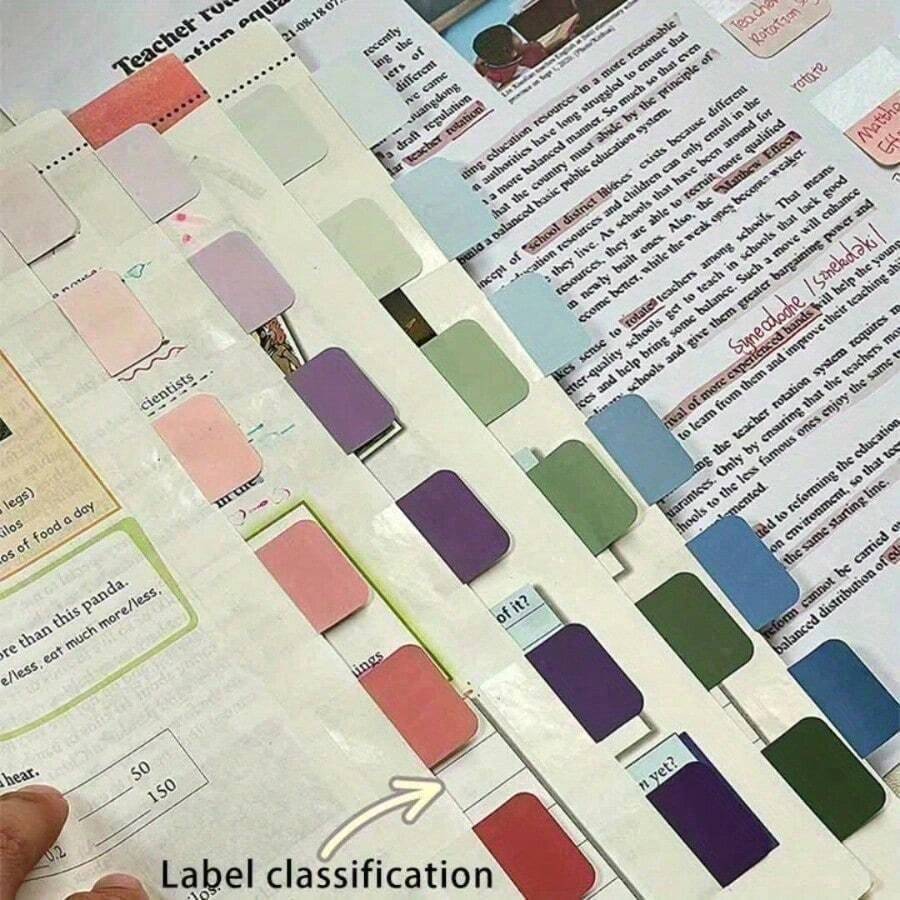 1Pc Gradual Change Color Index Sticker Catalog Bookmark Sticker Sticker ...
