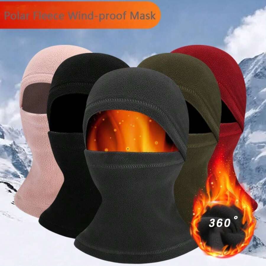 Polar Fleece Full Face Neck Mask Windproof Winter Accessories Trekking ...