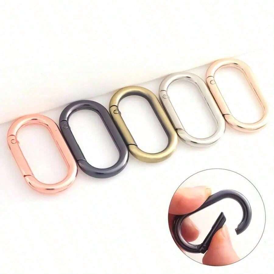 1pc Dan-Shaped Spring Buckle, Oval Metal Ring, Hook Buckle, Ring Buckle ...