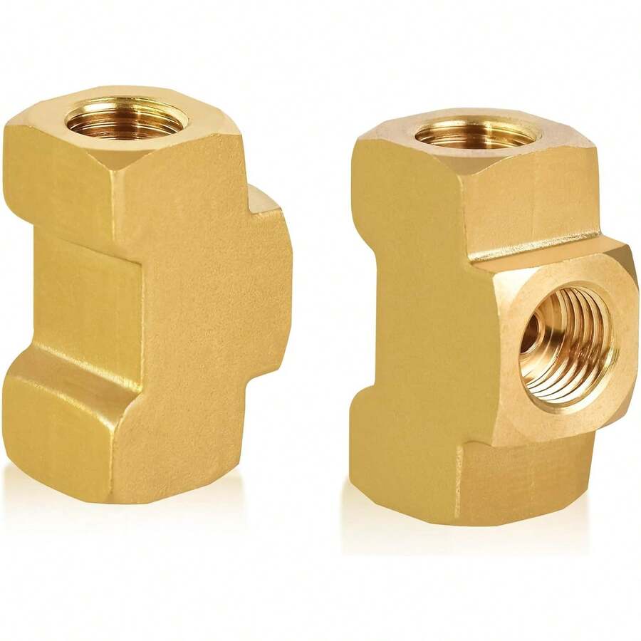 MuHize 3/16 Brass Inverted Flare Brake Line Tee Fitting - Universal 3 ...