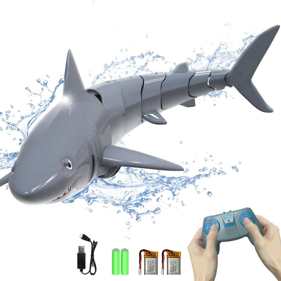 Remote Control Shark Toys, 1:18 Scale High Simulation RC Shark For Pool ...