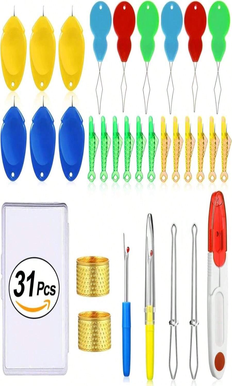 31 Pcs Needle Threaders For Hand Sewing, Fits All Needle Sizes,Include ...