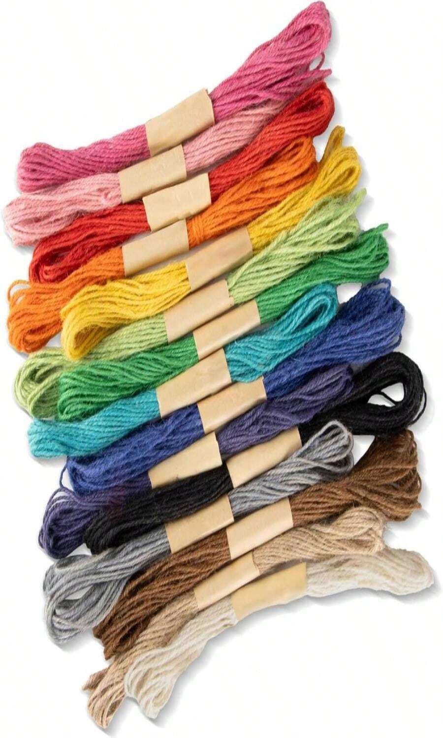 15 Colors Twine String - 2mm Jute Colored Twine Rope Handfasting Cord ...