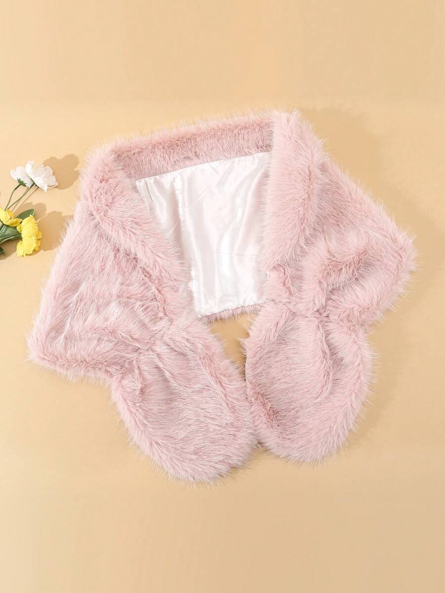 Fashionable New Faux Fur Soft & Fluffy Outdoor Casual Warm Women Shawl ...