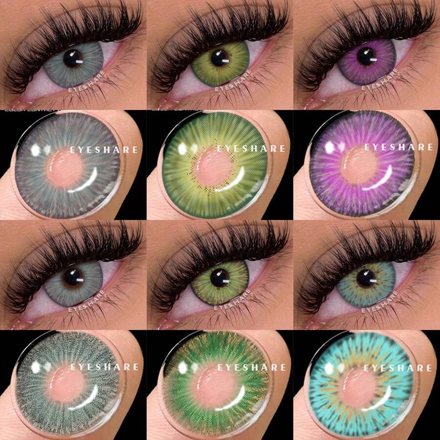 EYESHARE 1 Pair Halloween Colored Contact Lenses Gray Contact Lenses ...