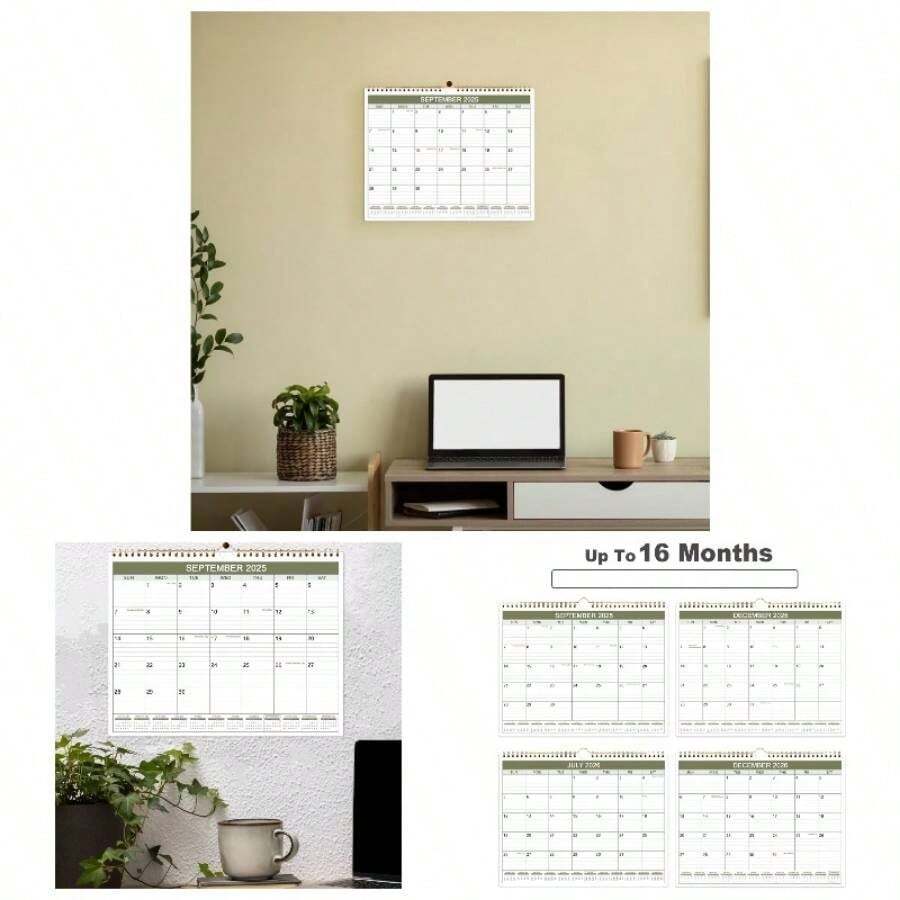 Calendar 2025 - 2026, Wall Calendar From September 2025 To December 2026, 25 - 26 Calendar Easy ...