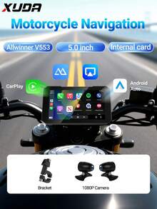 XUDA XUDA 2025 New 5-Inch CarPlay Motorcycle Monitor Front And Rear ...